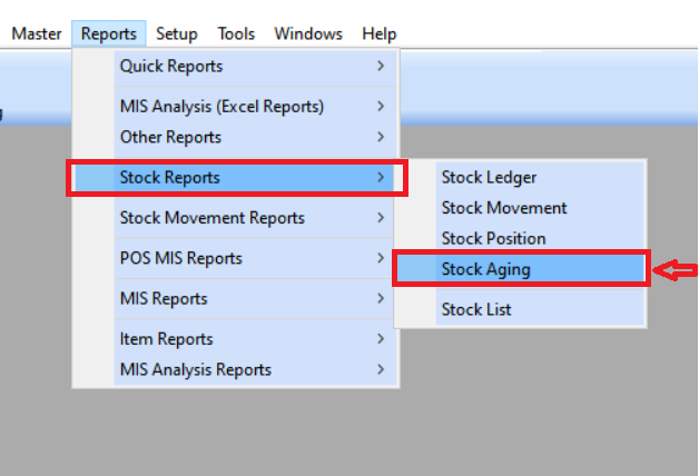 how to check Stock Aging Report